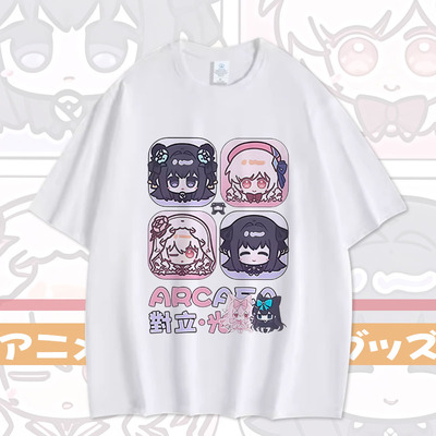 音游韵律源点Arcaea周边光对立衣服动漫二次元纯棉短袖T恤cos服男