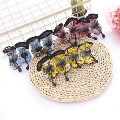 宠物熊狗鞋子一套4只泰DFI迪比气透软底鞋狗反光防滑春夏款室内鞋