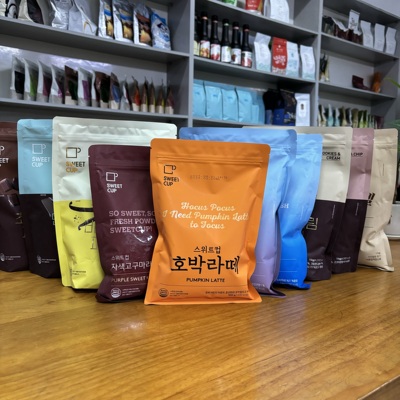 韩国sweetcup绿茶焦糖桃子冰茶粉