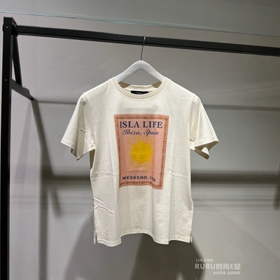 短袖通勤常规纯棉女士印花T恤