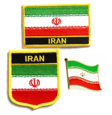 203 Iran  FLAG PIN PATCH 伊朗国旗布贴徽章肩章臂章刺绣