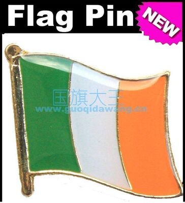 国旗爱尔兰商务金属胸针徽章
