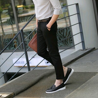 九分裤直筒时尚潮男修身免烫