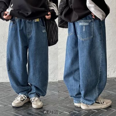 牛哆哆童装男童牛仔裤2025春季裤子中大童休闲裤牛仔裤潮87722