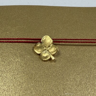 丝线款 银镀金 四叶草 吊坠 幸运草 许愿项链 美国Dogeared正品
