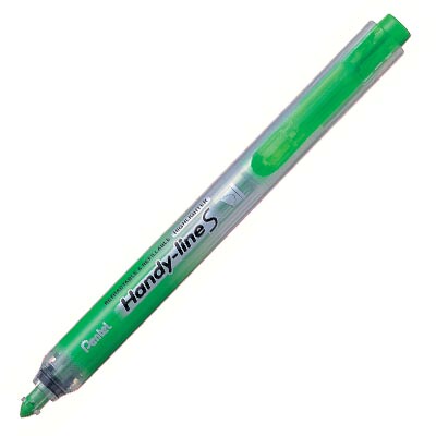 pentel 荧光笔 SXS15-KO 日本派通自动荧光笔  草绿色黄绿色