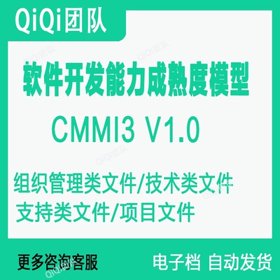 CMMI软件开发能力成熟度模型3-V1.0全套申请文件素材模板