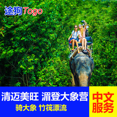 清迈骑大象竹筏一日游