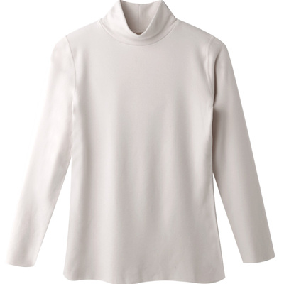 含羊毛面料打底衫半高领加绒加厚