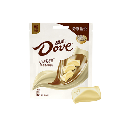 德芙小巧粒奶香白巧克力零食