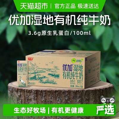 光明优加湿地有机纯牛奶12盒