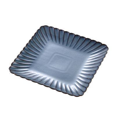 北欧陶瓷盘子四方形菜盘鱼盘碗碟个性创意ins风家用窑变复古餐具