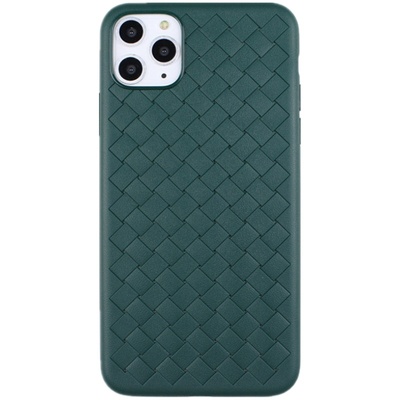 潮牌网红纯色编织散热超薄软壳适用iPhone11ProMax苹果X/XS/XR手机壳7/8plus个性男女se全包透气硅胶保护套6s