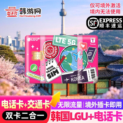 韩国电话卡5G无限流量