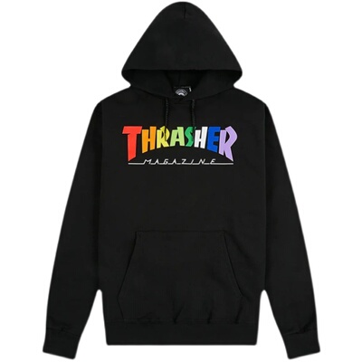 超级火焰彩虹字母卫衣帽限定