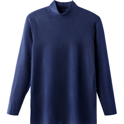 半高领羊毛混纺保暖内衣男士