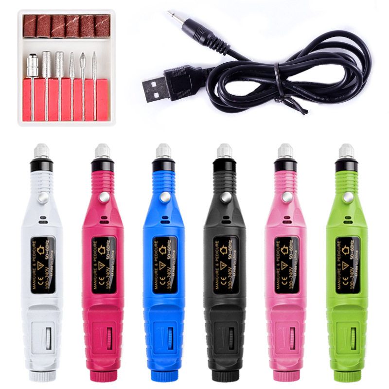 usb款便携美甲打磨机美甲电动去死皮抛光指甲打磨器笔式工厂直销