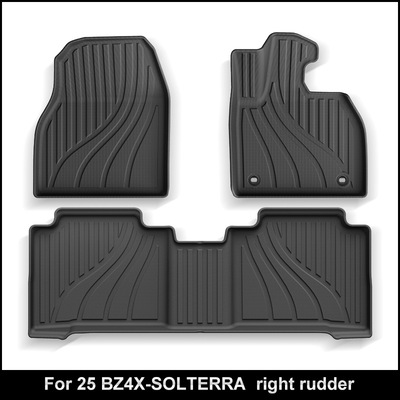 适用于25款丰田BZ4X/斯巴鲁SOLTERRA汽车脚垫右舵TPE环保后备箱垫
