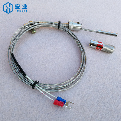 K E型压簧式热电偶 阻WRNT-01温度传感器 屏蔽测温线 温控仪探头