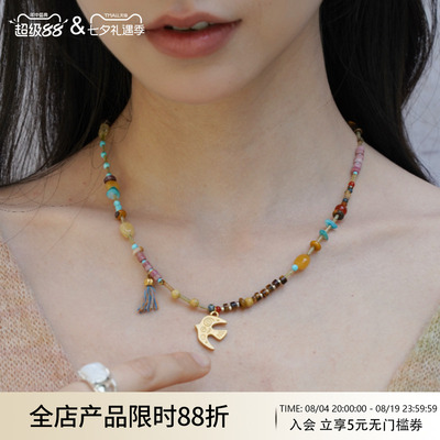 WAYOFMOON飞鸟吊坠项链