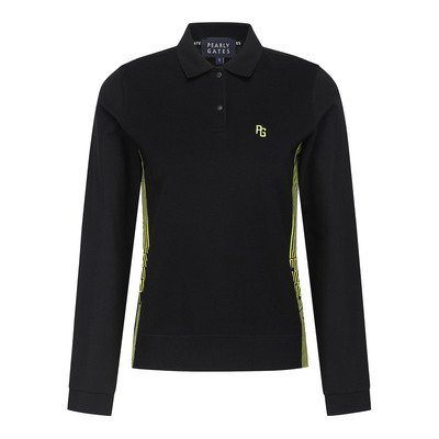 韩国代购PEARLYGATES高尔夫球服26年女士春夏休闲标志翻领长袖T恤