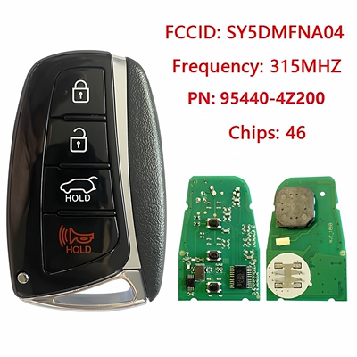 适用现代4键智能卡钥匙315 MHz 46CHIP  95440-4Z200 SY5DMFNA04