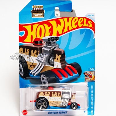 146号 BIRTHDAY BURNER 蛋糕车 咖啡色 美泰风火轮合金小跑车