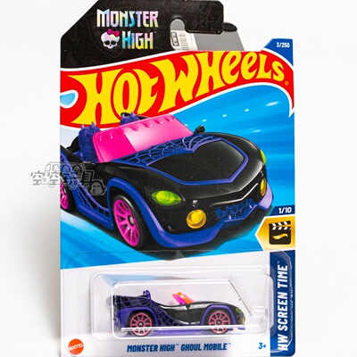 3号 MONSTER HIGH GHOUL MOBILE 怪物高中 黑色 风火轮合金小跑车