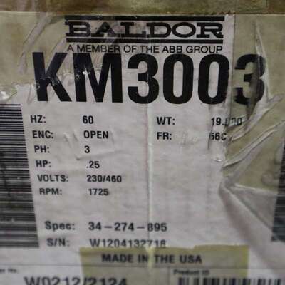 议价NEW OPEN BOX BALDOR KM3003 34-274-895 230/460V 1.3/.65A