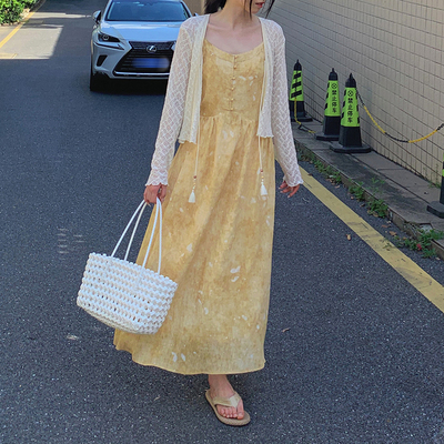 BORAN帛然碎花连衣裙度假风长裙