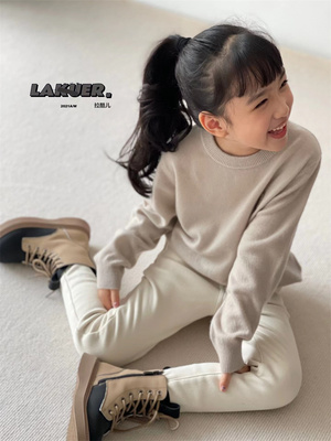 波啦LAKUER拉酷儿YMT21009男女童百分百山羊绒毛衣童装实体店现货