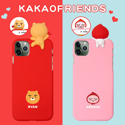 kakao适用趴趴公仔iphone11promax手机壳可爱屁桃苹果11液态硅胶女红色ryan卡通