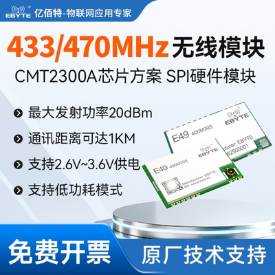 433/470M低功耗贴片无线数传模块