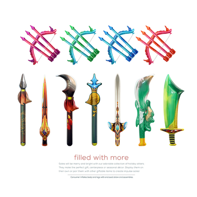 打斗兵器玩具气球宝剑枪弯刀弓箭