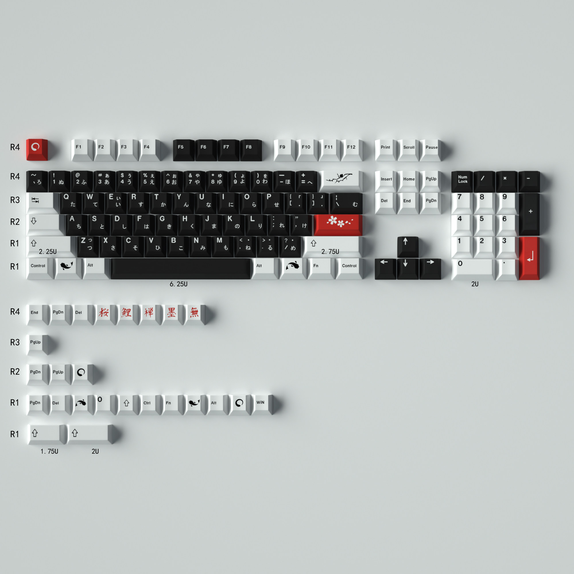 GMK SUMI墨绘键帽古风PBT原厂个性创意机械键盘替换键帽68/87/98_虎窝淘