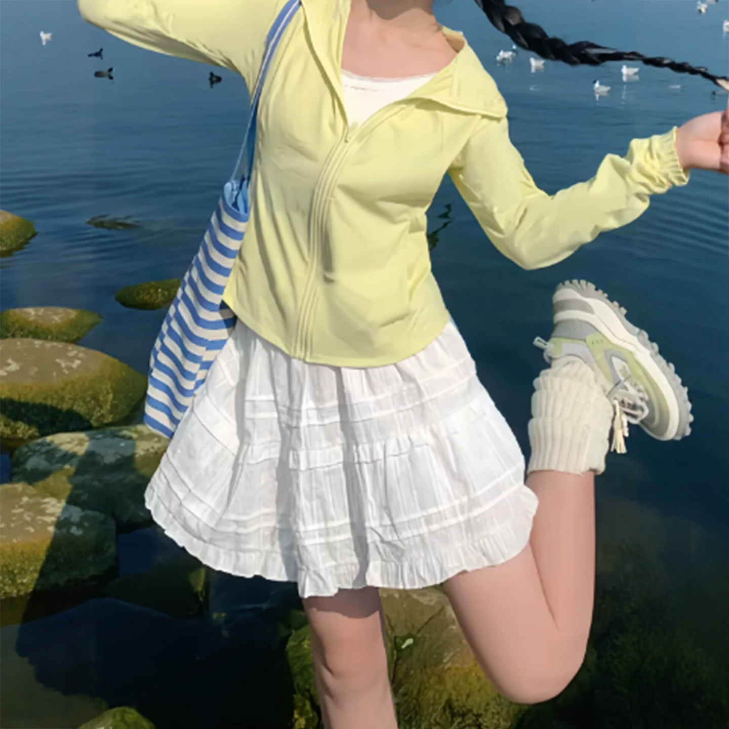 蛋糕半身裙女夏季2026新款小个子高腰a字半裙甜美风蓬蓬短裙