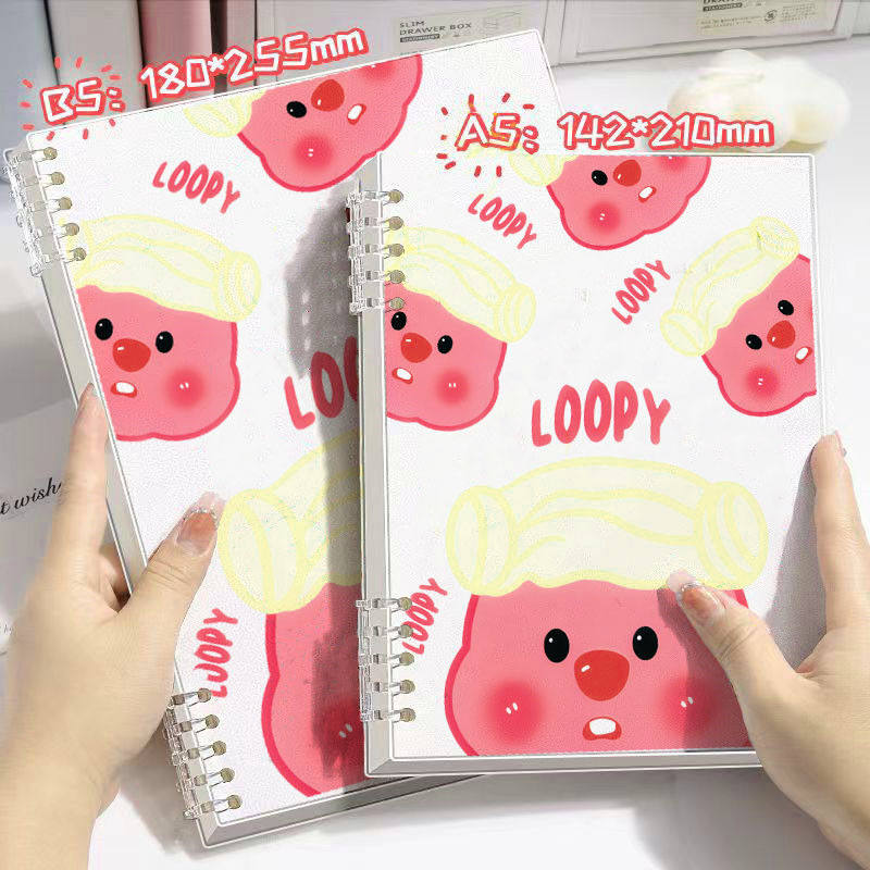 露比LOOPY不咯手活页本高颜值ins学生可爱A5记事本线圈B5笔记本子