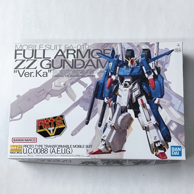 万代MG全装甲ZZ高达拼装模型