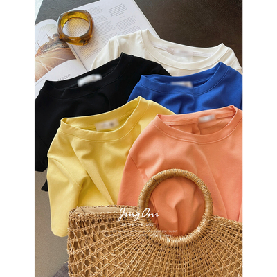 限时95折纯色短袖T恤衫