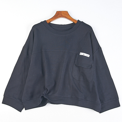 韩版女式宽松纯色长袖T恤