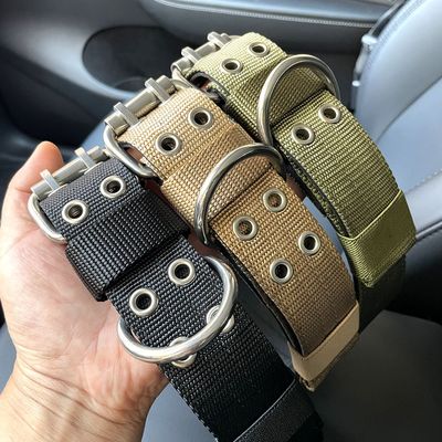 狗狗尼龙脖套中大型犬狗脖圈马犬东德罗威纳遛狗项圈栓狗舒适颈圈