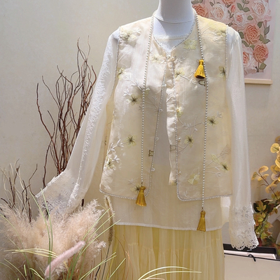 静茹上新新中式风格刺绣工艺气质马甲(没有内搭和项链)YS1-9315
