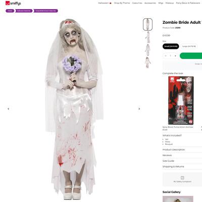 成人L码僵尸新娘ZombieBride