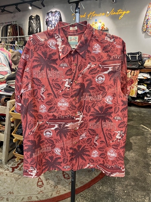 Vintage古着中古二手纯棉reyn spooner 纯棉印花短袖夏威夷衬衫