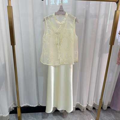 26YZW-B155套裙女国风上衣吊带裙