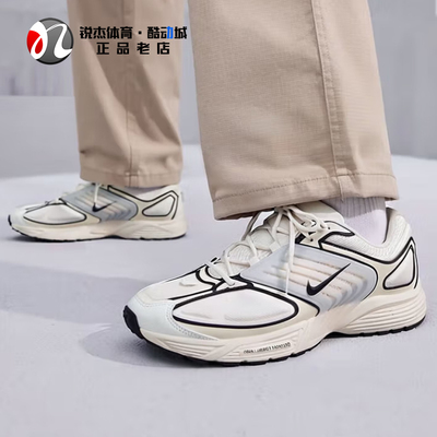 耐克Nike男米白防滑耐磨跑步鞋