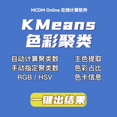 KMeans色彩聚类，主色提取，色彩占比计算，支持RGB和HSV颜色空间