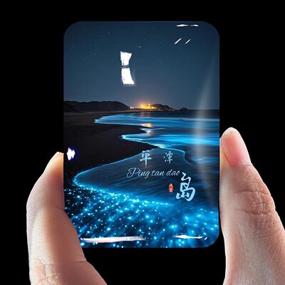 福建平潭岛蓝眼泪水晶玻璃冰箱贴