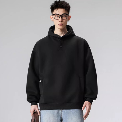 WOODSOON春秋季宽松连帽卫衣男士复古潮牌痞帅时尚休闲套头上衣