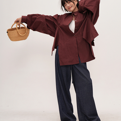 谭烟米乌梅子酱红前后两穿WAY女
